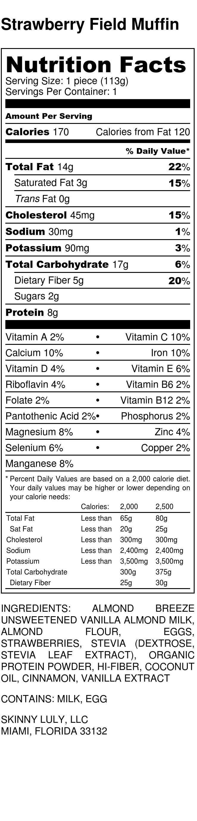 Strawberry Field Muffin – Skinny Luly